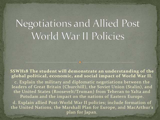 World War II Negotiations