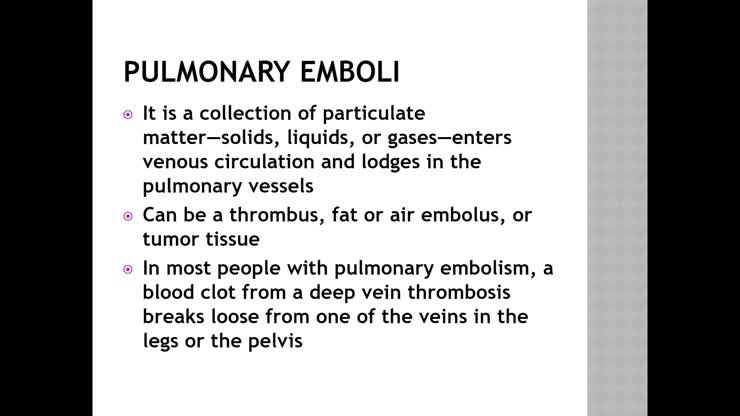 Pulmonary Emboli