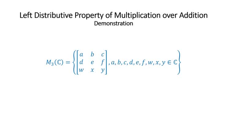 Left Distributive Property demonstration