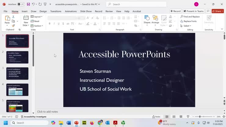 Accessible PowerPoints