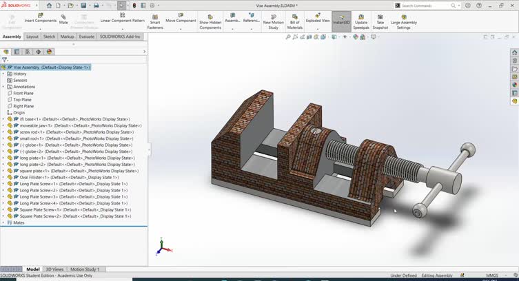 Demo video assembly tips for Vise Assembly