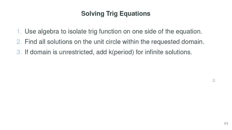 Solving Trig Equations