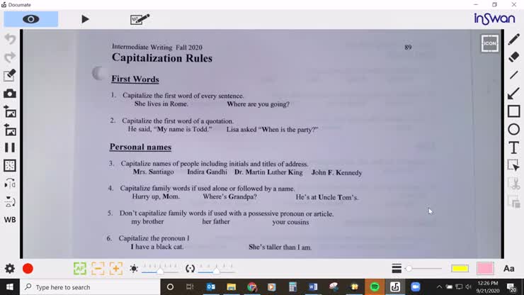 Capitalization Intro