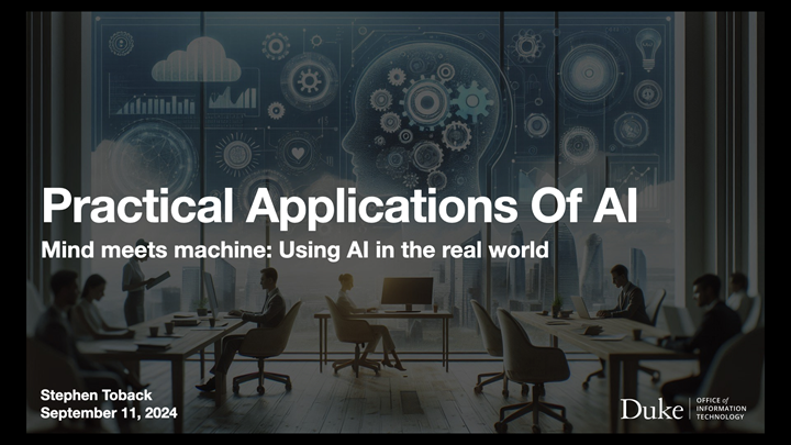 LearnIT@Lunch: Practical Applications of AI