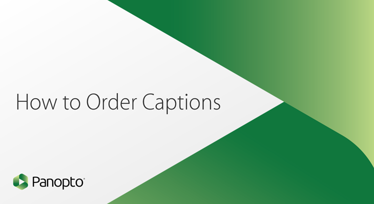 How to Order Captions