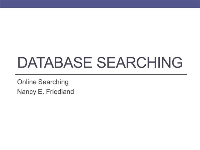 Database Searching