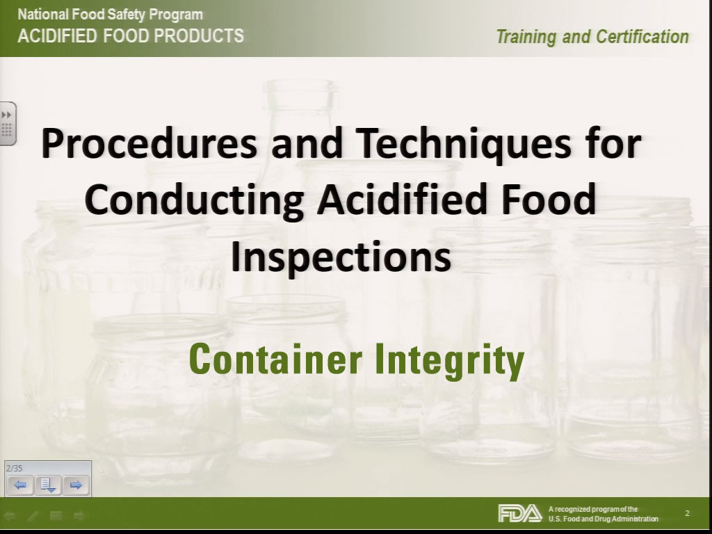 Inspection Techniques - Conducting Acidified Food Inspections ...