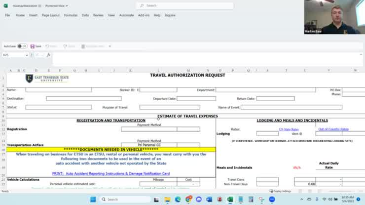 GPSA Travel Authorization Tutorial