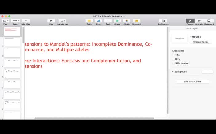video answer key, epistasis and complementation