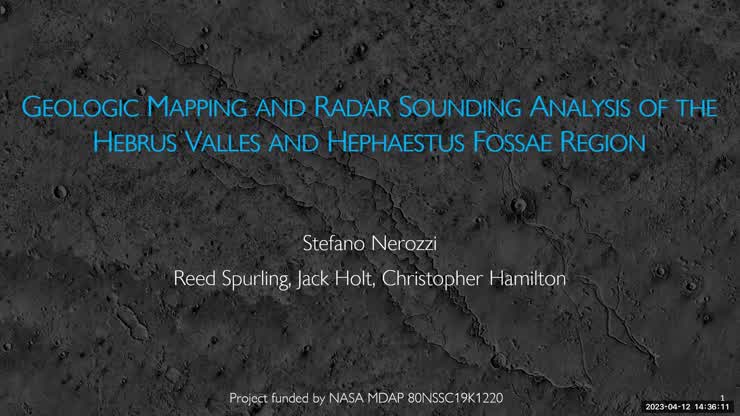 Geologic Mapping and Radar Sounding Analysis of the Hebrus Valles and ...