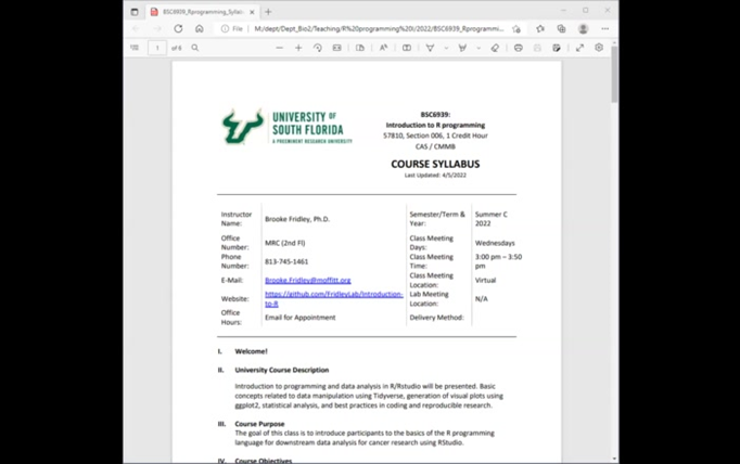 Introduction to R Programming Class