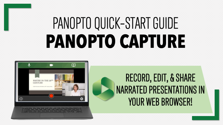 PANOPTO CAPTURE Recording Guide :: Record, Edit, & Share Content From A ...