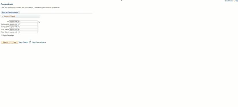 View Aggregate Aid Summary