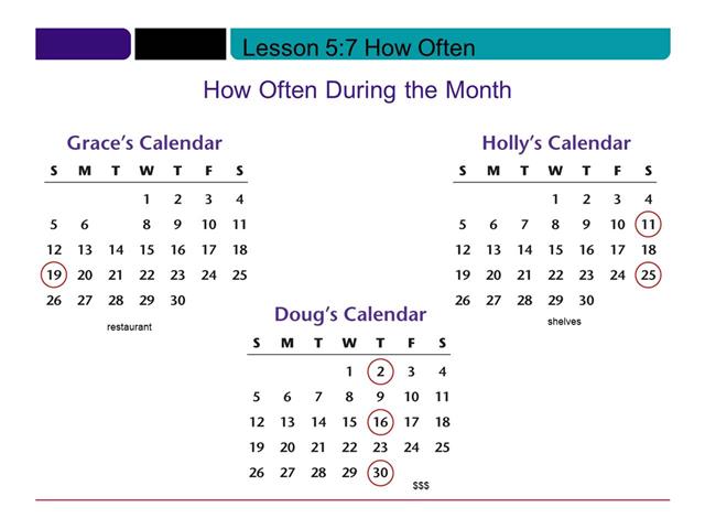 Lesson 5.7 How Often