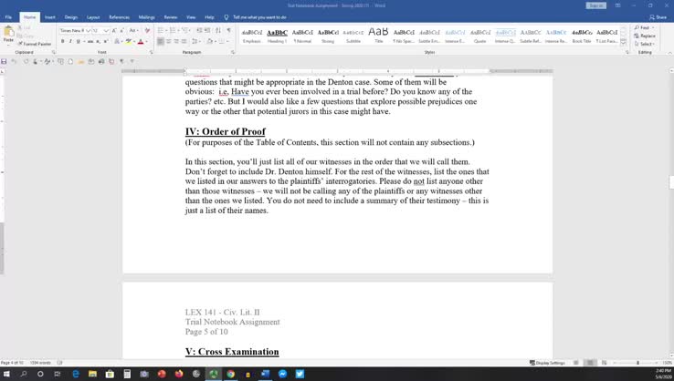 Tips for the Order of Proof and Cross Examination Section of Your Trial ...