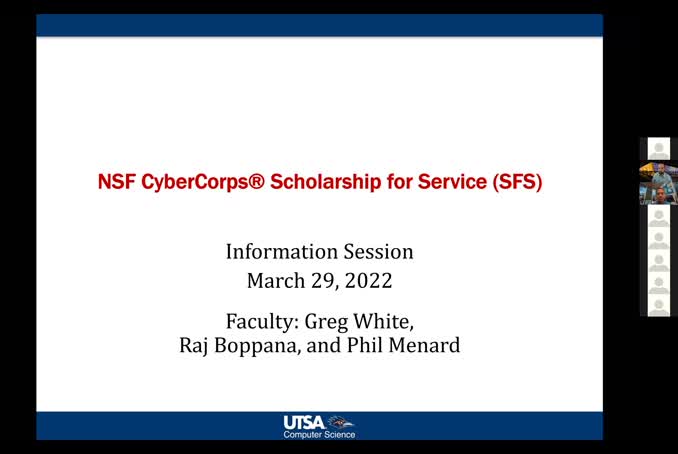 2022 Scholarship for Service (SFS) Information Session