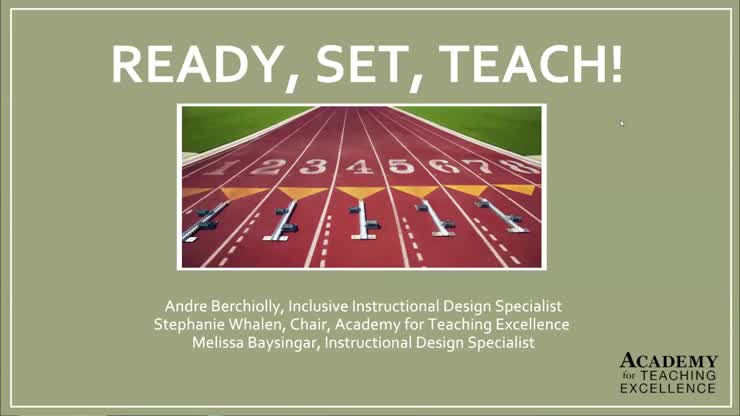 Ready Set Teach - Tools for New Harper Faculty
