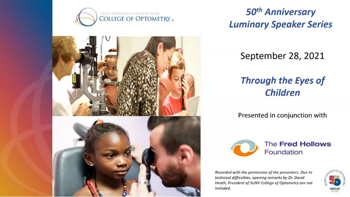 50th Anniversary Luminary Speakers Series: Seeing through the Eyes of ...