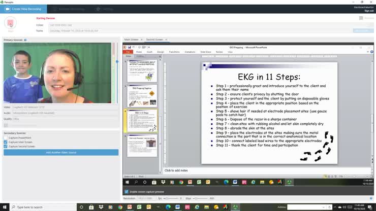 KNES 364: EKG Prep and Placement Demonstration