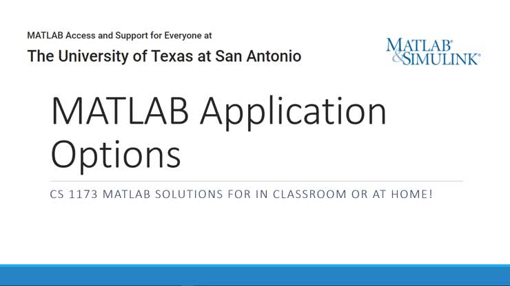 MATLAB Application Options