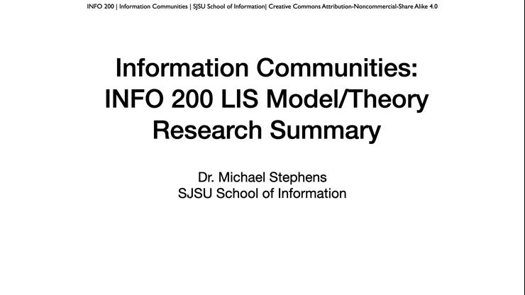 Assignment - LIS Model/Theory Research Summary