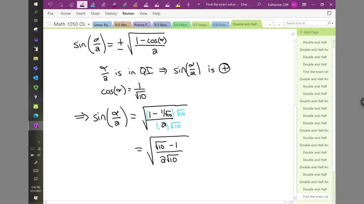 half and inverse