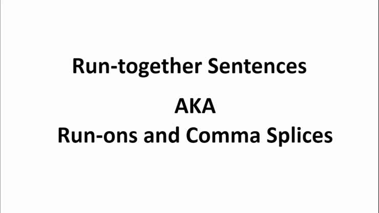 Run-together sentences
