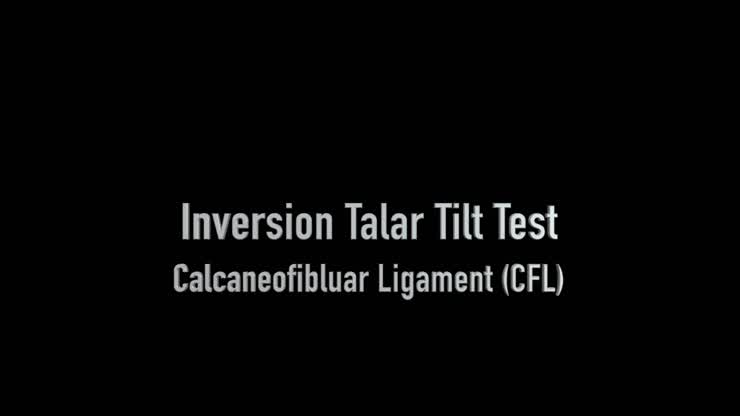 Inversion Talar Tilt Test