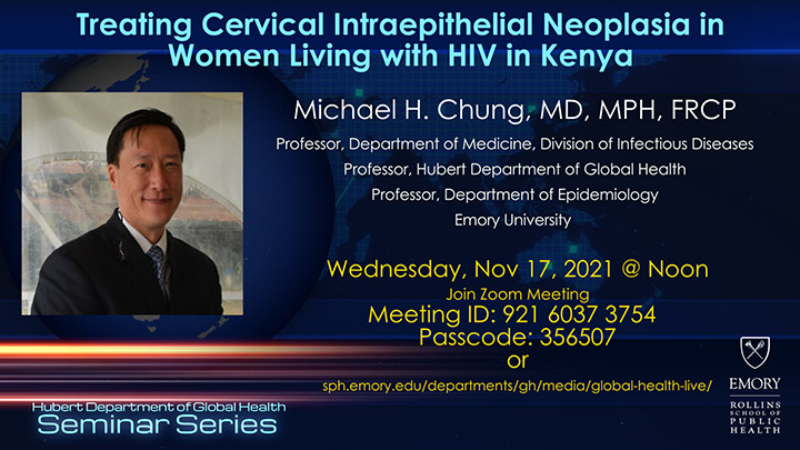 Global Health Seminar Series - Dr. Michael H. Chung Wednesday, November ...