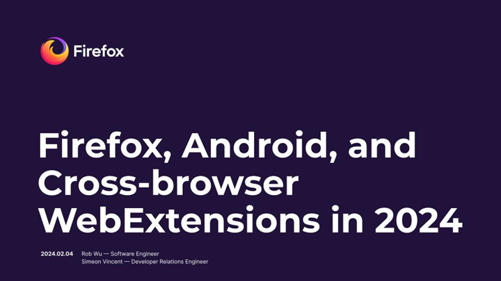 Firefox, Android, and Cross-browser WebExtensions in 2024