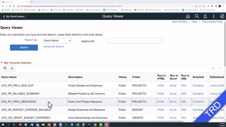 06.09.2023 Grant Billing Prep - Managing the Project Resource Query