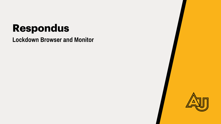 Respondus Lockdown Browser and Monitor