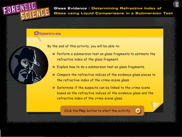 CVA Forensic Science Glass Evidence