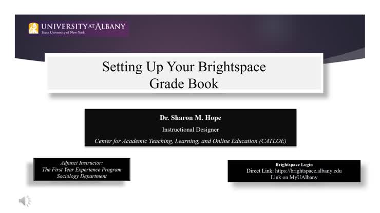 Setting Up and Using the Grade Book in Brightspace