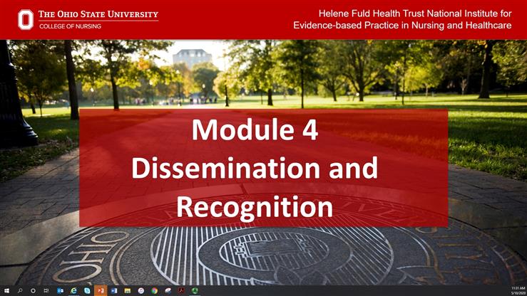 Module 4 Dissemination and Recognition