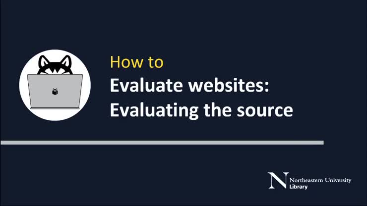How to evaluate websites: evaluating the source