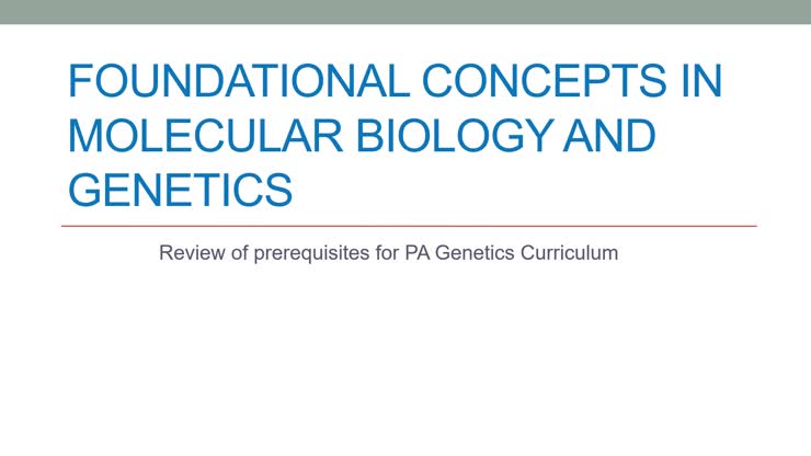 Foundational Concepts in Molecular Biology and Genetics