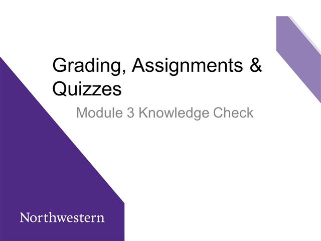 Module 3 Knowledge Check