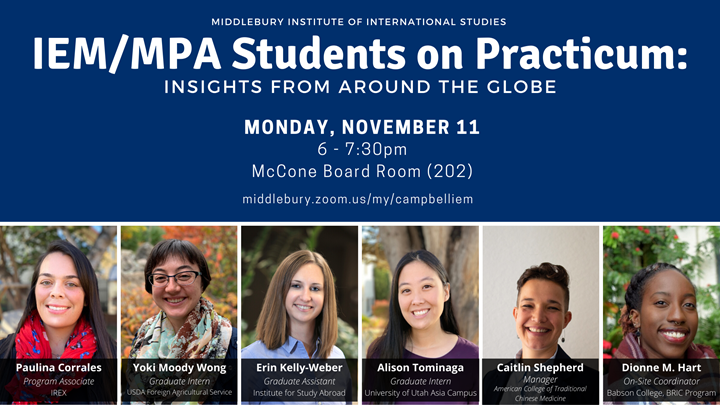 IEM / MPA Practicum Panel - Nov 11, 2019