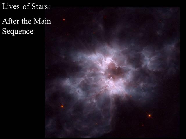 14a. After the Main Sequence (Small to Medium Stars)