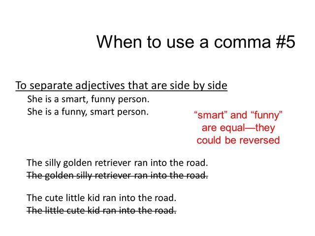 Commas 5