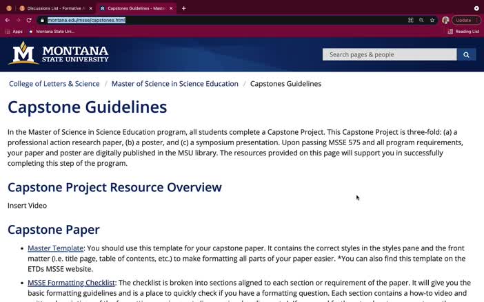 Capstone Guidelines Overview