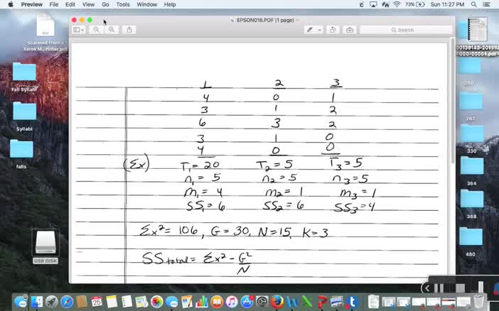 Sample Problem #1 Chapter 12 (ANOVA)