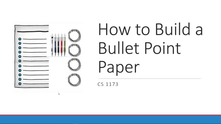 How to build your bullet point paper