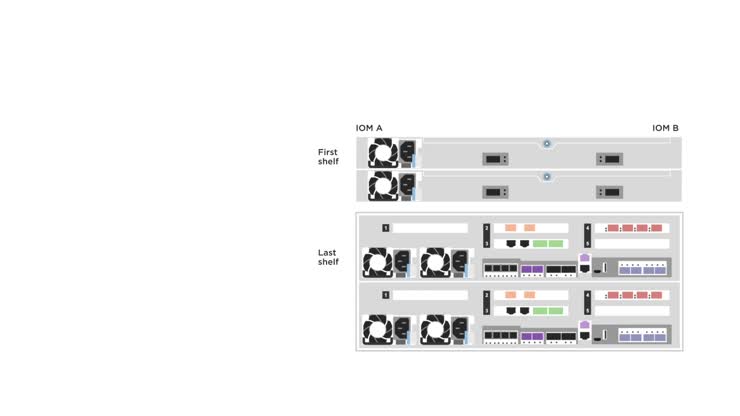 Cabling single NS224 shelf - AFF