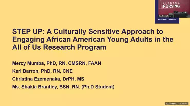 CCN Scholarship Showcase: Dr. Mercy Mumba, 2023-03-22