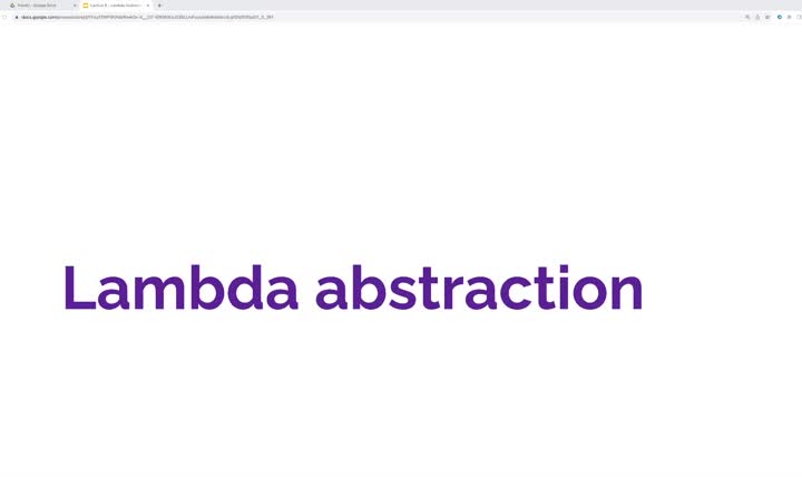 Lecture 6.3 - Lambda Abstraction