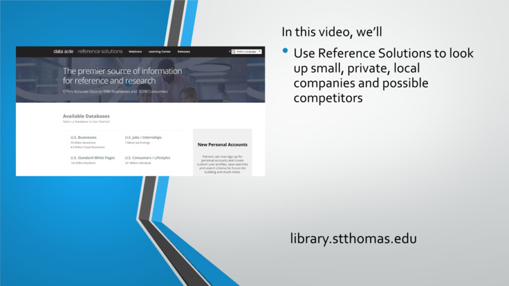 Reference Solutions from Data Axle