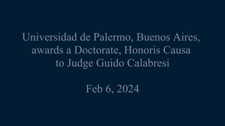 Universidad de Palermo, Buenos Aires, awards a Doctorate, Honoris Causa ...