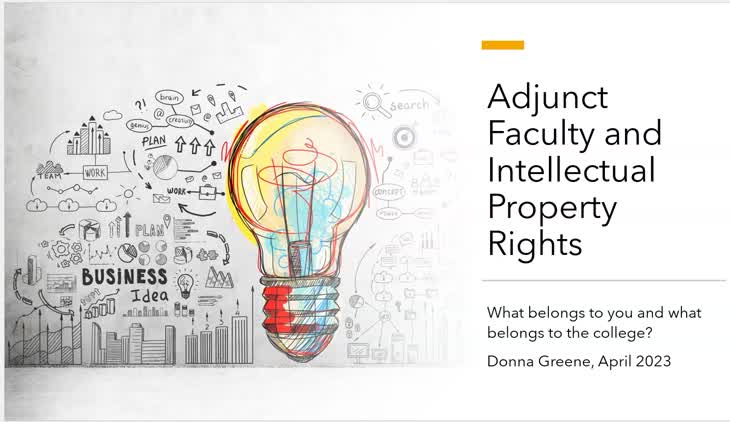 Intellectual Property Rights for Adjunct Faculty at COD